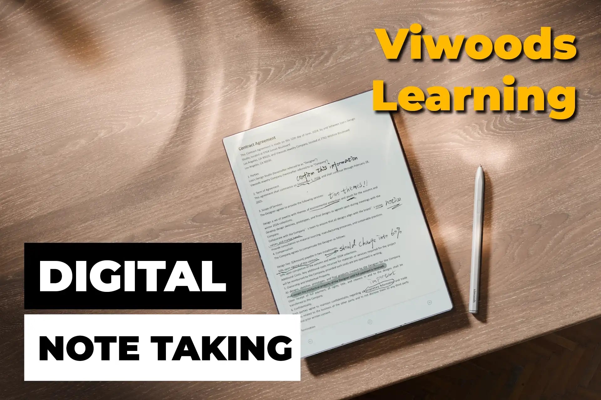 Digital Note-Taking Inside Viwoods Learning Explained