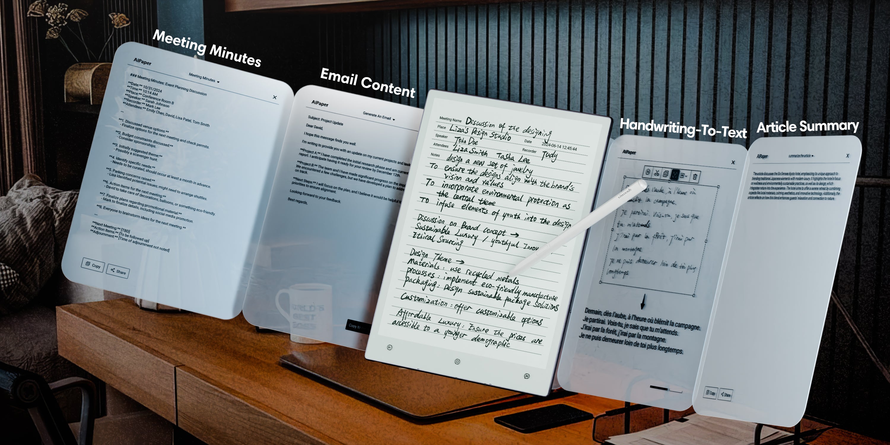 Viwoods AiPaper: 10.65" E Paper Tablet for Smart Note-Taking